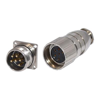 China M23 Power Connector Male to Female Panel Mount 6-19 Pin 28A/630V Industrial Grade for sale