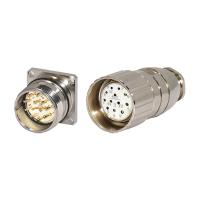 China M23 12-Pin IP67 Shielded Panel Mount Connector Female to Male 20A 300V Industrial Grade for sale