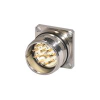 China IP68 M23 Connector 12-Pin Male Power Plug 20A 300V Square Panel Mount Waterproof for sale