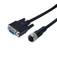 China M12 Female 4-Pin A Code to D-Sub Female 9-Pin Waterproof Connector Cable IP67 30V for sale