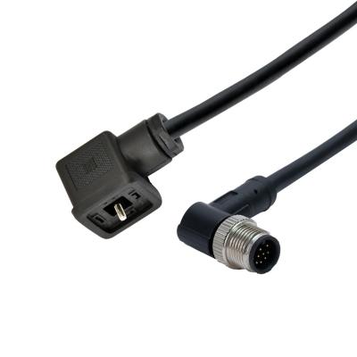 China PG11 M12 Male Connector 9pins A Code Solenoid Connector Plugs for sale