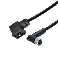 China 3+PE DIN 43650 Form A to M12 90-Degree Female Connector 250V 10A for Solenoid Valves for sale