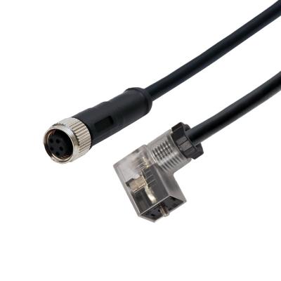 China M12 Waterproof 5 Pin Female Molding Connector to Solenoid Valve Type C LED IP67 30V 4A for sale
