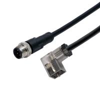 China M12 3 Pin Female A Coded LED Solenoid Valve Connector Waterproof IP67 30V 4A for sale