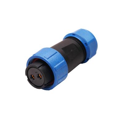 China SP21 Series 12V 2-Pin IP68 Waterproof Connector with 10A Current Rating and -25°C to +85°C Temperature Range for sale