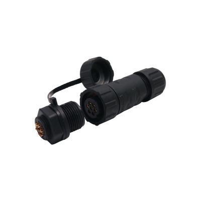 China OEM ODM Waterproof Plastic Connector 7pins Female Assembly To Panel Mount Connector for sale