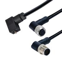 China DIN 43560 Electrical Plug To M12 Right Angle Female Connector for sale