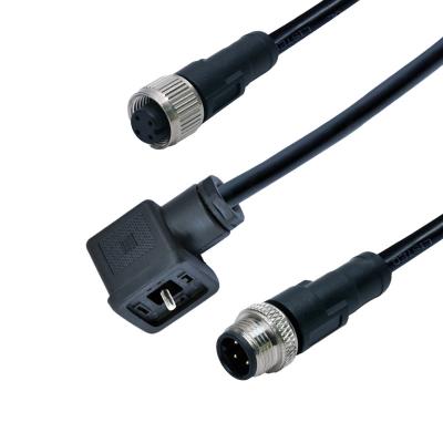 China High Pressure Solenoid Valve Plug to M12 5 Pin Female Straight Connector IP67 IP68 10A 250V for sale