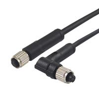 China M5 Automation Connector Female 4-Pin Straight to Right Angle IP67 Rated 1A 60V Industrial Connector for sale