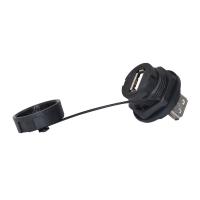 China IP68 Waterproof USB Type-C Panel Mount Connector 1.5A 1000V with Gold-Plated Contacts for Industrial Applications for sale