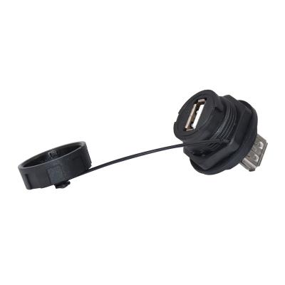 China IP68 Waterproof USB Type-C Panel Mount Connector 1.5A 1000V with Gold-Plated Contacts for Industrial Applications for sale