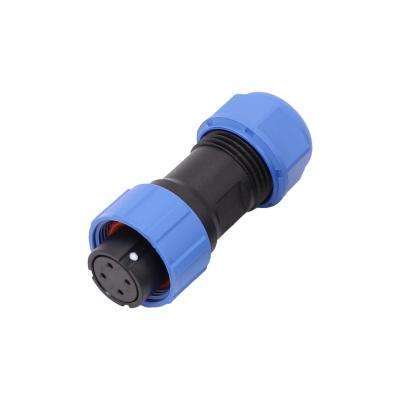 China Nylon 66 4 Pin Waterproof Connector IP68 SP17 Female Cable 50A 600VAC for sale