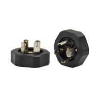 China IP65 DIN 43650 B Male Solenoid Valve Connector 3P+E 250VAC/300VDC 10A 20.8x28.6mm Base for sale