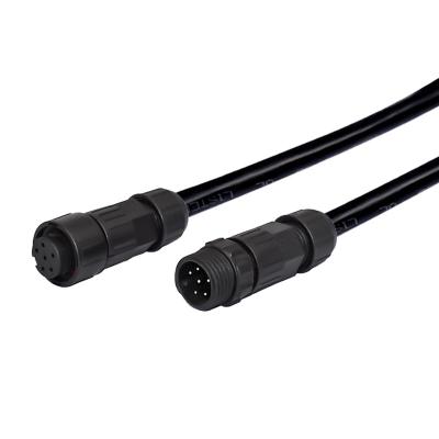 China M16 2-Pin Waterproof Electrical Connector IP67 Rated for LED Lighting with 110V/2A Capacity for sale