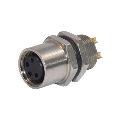 China M8 IP67 Waterproof Male Metal Panel Mount Connector 3 Pin 4 Pin Straight 2.5A 230V Industrial Grade for sale
