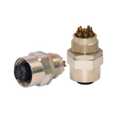 China 7/8 A Code IP67 Panel Mount Connector 5 Pin Female Solder Type for Industrial Automotive Applications for sale