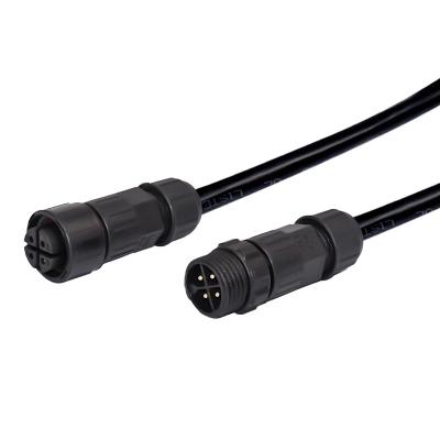 China 8.5mm 4-Pin IP67 Waterproof Connector for LED Lighting - 250V 15A Rating with Custom Cable Options for sale