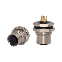 China M12 Waterproof Bulkhead Connector 4 Pin IP67 Panel Mount Female Round for sale