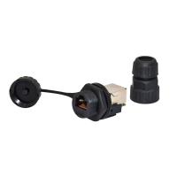 China 24AWG 2.4A RJ45 Waterproof Connector IP67 Straight Panel Mount Socket for Industrial Ethernet for sale