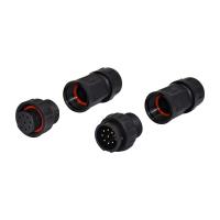 China M19 Waterproof Cable Connector 10mm IP67 Rated 15A 300V Solderless Pin Male Female Connectors for sale