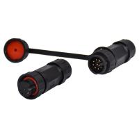 China M19 IP68 Waterproof Aviation Connector 8 Pin 15A 300V Quick Lock Power Cable Connector for sale