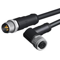 China M12 Waterproof Circular Connector IP67 4 5 6 8 Pin PA66 Shielded Cable Plug for sale