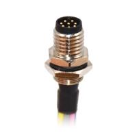 China Waterproof Solder Type 3 4 5 8 12 Pin Panel Mount M8 Connector With Wire Pigtail for sale