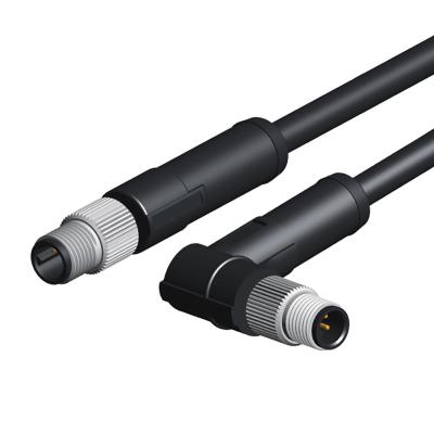 China Rigoal M5 4-Pin Connector with 1A 60V Rating, IP67/IP68 Waterproof for Automation Sensors for sale