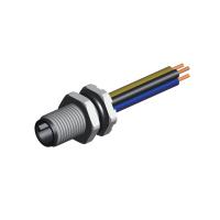 China 60V 1A M5 Male Rear Panel Mount Connector with Cable - IP67/IP68 Waterproof, -25°C to +85°C Temperature Range for sale