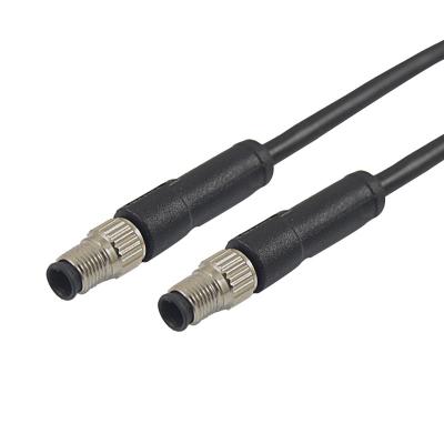 China A Coding M5 Waterproof Power Connector 3pin Straight Male Aviation Round Circular Cable for sale