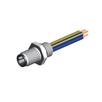 China Rigoal Automation 60V 1A Male Panel Mount IP67 4-Pin Waterproof Connector with 3.8mm Cable Diameter for sale
