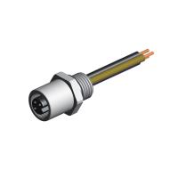 China M5 Waterproof Automation Connector 3P/4P Straight Female Panel Mount 1A 60V IP67 Rated for sale