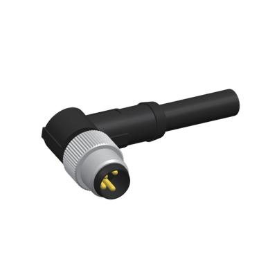 China Right Angle Shielded M8 Waterproof Connector 3 Pins Male Molded Cable for sale