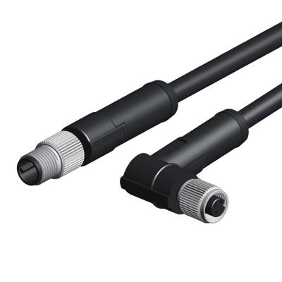 China M5 Waterproof 3 Pin Male Female Connector with IP67 Rating and 4-8mm Cable Options for Industrial Automation for sale