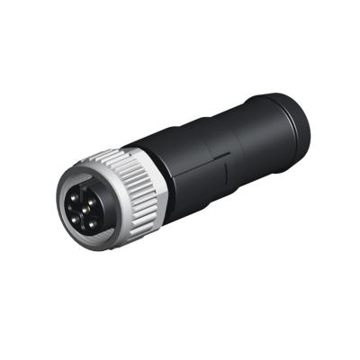 China M12 4 Pin Male Female Waterproof Sensor Connector IP67 Copper Shell IEC61076-2-104 for sale