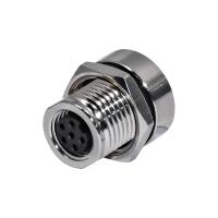China Front Mounting M8 Waterproof Connector Male 3pin Straight Panel Receptacle Connector for sale