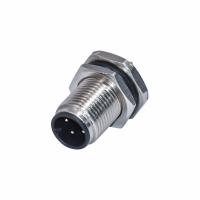 China M12 4P Circular Multipole Waterproof Connector PCB Quick Lock Type IP68 Metal Electrical for sale