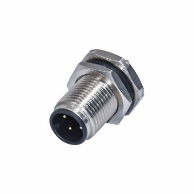 China M12 4P Circular Multipole Waterproof Connector PCB Quick Lock Type IP68 Metal Electrical for sale