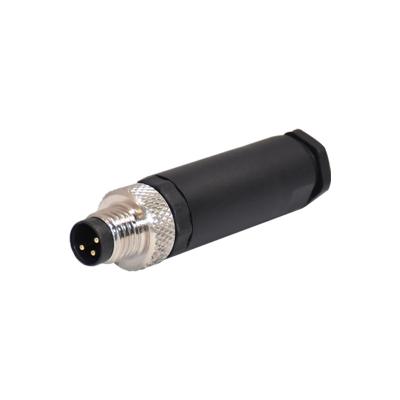 China M8 4-Pin Plastic Field Attachable Cable Connector with IP67 Rating and 60V/30V Voltage for sale