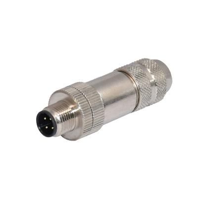 China M12 Waterproof Circular Connector 4 Pin Metal Electric Plug IP67 2 3 5 6 Pin for sale