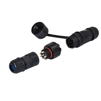 China Electric Plug Waterproof 2 3 4 5 6 Pin M16 Cable Connector For LED Lighting Outdoor for sale