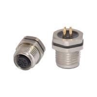 China ODM OEM M12 Waterproof Connector Metal Cable 4pin Panel Mount Solder Type for sale