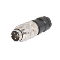 China M16 4 Pin Aviation Plug Connector , Circular Male Screw PCB Connector for sale