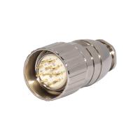 China IP67 M23 12 Pin Male Female Power Straight Plug Connector 150V Solder Type for sale