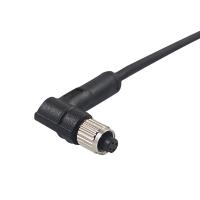 China Female 90 Degrees Molded M5 Cable Connector A Code 250VAC IP67 Waterproof 3-4 Pin 4A for sale