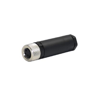 China Plastic Screw M8 Waterproof Connector 4 Pin Female Straight 1.5A for sale