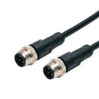 China M12 17 Pin Sensor Cable Waterproof Connector Male to Male PA66 IP67 for sale