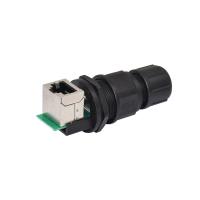 China ROHS IP67 Panel Mount Waterproof RJ45 Connector 90 Degree 500V Voltage Rating -40°C to 105°C Temperature Range for sale