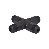 China PVC PA66 9mm Cable Waterproof Screw Connector 3 Pin Male IP68 500V for sale