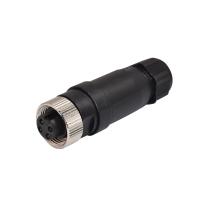 China 7/8 Male Straight 5 Pin Plastic Screw Assembly Connector 24AWG Cable CuZn for sale